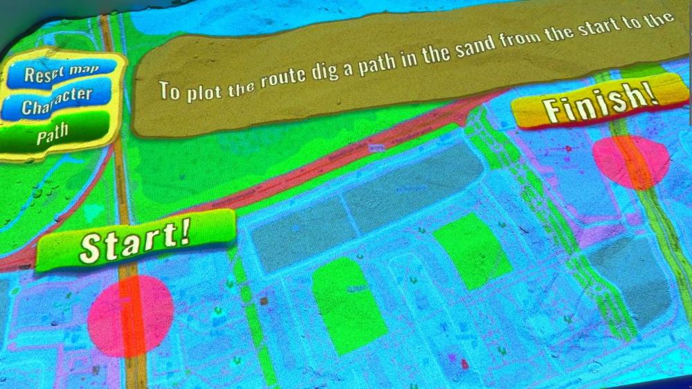 Interactive Sandbox with a World Map